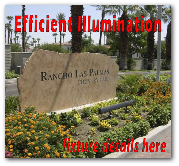 Outdoor Lighting Ground Mounted Sign
